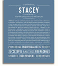 Stacey | Name Art Print – Name Stories