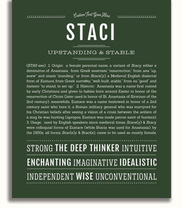 Staci | Name Art Print – Name Stories