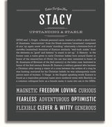 Stacy | Name Art Print – Name Stories
