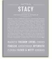 Stacy | Name Art Print – Name Stories