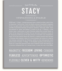 Stacy | Name Art Print – Name Stories