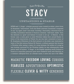 Stacy | Name Art Print – Name Stories