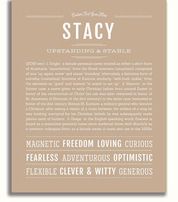 Stacy | Name Art Print – Name Stories