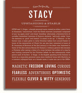 Stacy | Name Art Print – Name Stories