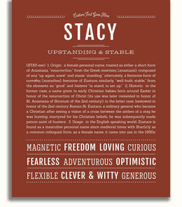 Stacy | Name Art Print – Name Stories