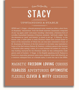 Stacy | Name Art Print – Name Stories