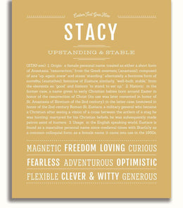 Stacy | Name Art Print – Name Stories
