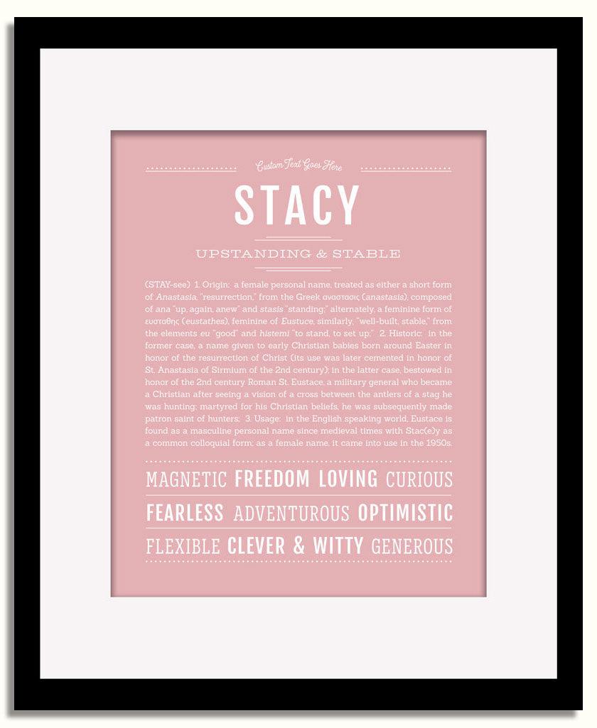 Stacy Personalized Name Meaning Art Prints – Name Stories