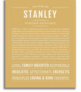 Stanley Personalized Name Meaning Art Prints – Name Stories