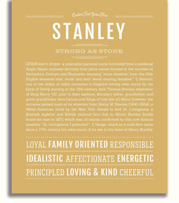 Stanley | Name Art Print – Name Stories