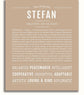 Stefan Personalized Name Meaning Art Prints – Name Stories