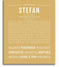 Stefan | Name Art Print – Name Stories