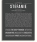 Stefanie Personalized Name Meaning Art Prints – Name Stories