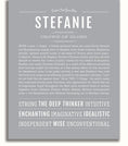 Stefanie | Name Art Print – Name Stories