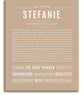 Stefanie | Name Art Print – Name Stories