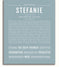 Stefanie Personalized Name Meaning Art Prints – Name Stories