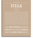 Stella Personalized Name Meaning Art Prints – Name Stories