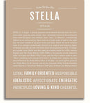 Stella Personalized Name Meaning Art Prints – Name Stories