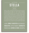 Stella Personalized Name Meaning Art Prints – Name Stories