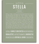 Stella Personalized Name Meaning Art Prints – Name Stories