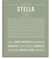 Stella Personalized Name Meaning Art Prints – Name Stories