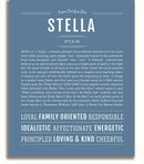 Stella Personalized Name Meaning Art Prints – Name Stories