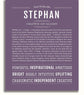 Stephan Personalized Name Meaning Art Prints – Name Stories