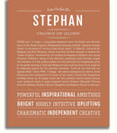 Stephan | Name Art Print – Name Stories