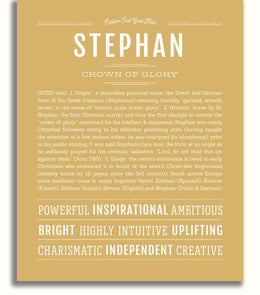Stephan | Name Art Print – Name Stories