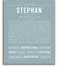 Stephan Personalized Name Meaning Art Prints – Name Stories