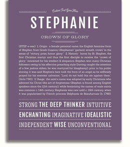 Stephanie | Name Art Print – Name Stories