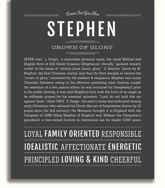 Stephen | Name Art Print – Name Stories