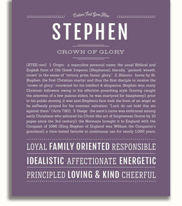 Stephen | Name Art Print – Name Stories