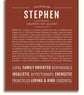 Stephen | Name Art Print – Name Stories