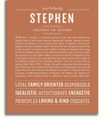 Stephen Personalized Name Meaning Art Prints – Name Stories