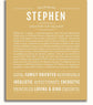 Stephen Personalized Name Meaning Art Prints – Name Stories