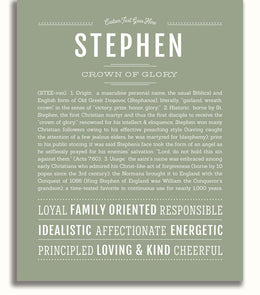 Stephen | Name Art Print – Name Stories