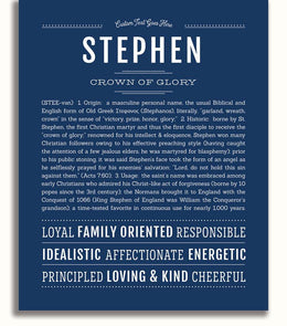Stephen | Name Art Print – Name Stories