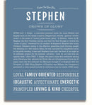 Stephen Personalized Name Meaning Art Prints – Name Stories