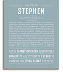Stephen Personalized Name Meaning Art Prints – Name Stories