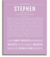 Stephen | Name Art Print – Name Stories