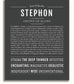 Stephon Personalized Name Meaning Art Prints – Name Stories