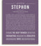 Stephon Personalized Name Meaning Art Prints – Name Stories