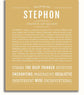 Stephon Personalized Name Meaning Art Prints – Name Stories