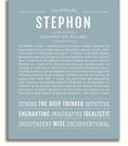 Stephon Personalized Name Meaning Art Prints – Name Stories
