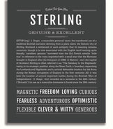 Sterling | Name Art Print – Name Stories