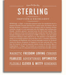 Sterling | Name Art Print – Name Stories