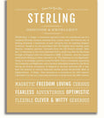 Sterling | Name Art Print – Name Stories