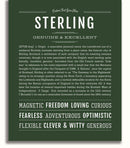 Sterling | Name Art Print – Name Stories
