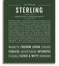 Sterling | Name Art Print – Name Stories